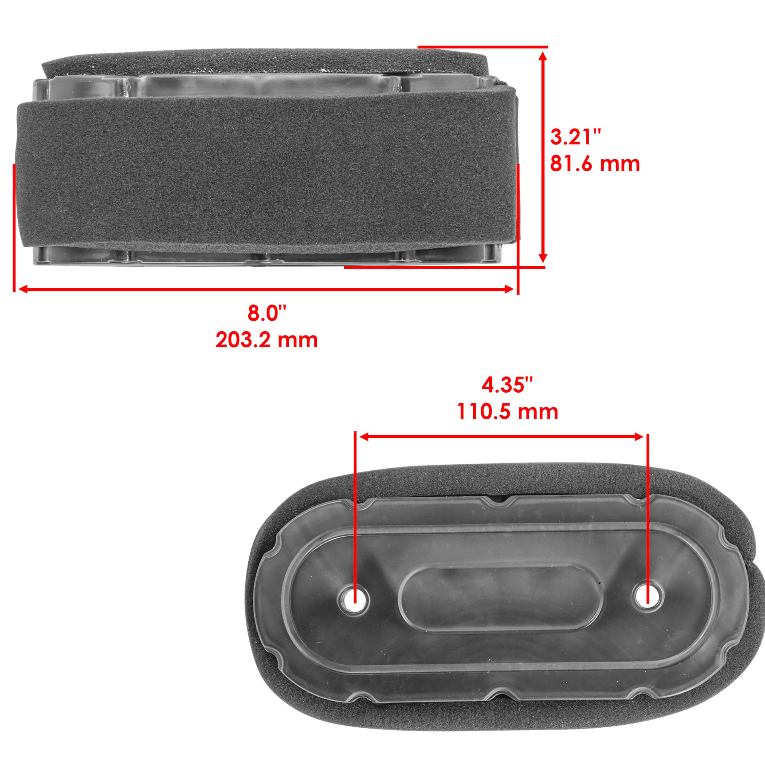 Caltric Air Filter Cleaner Compatible with John Deere Z445 Z465 EZtrak Residential Zero Turn Mower