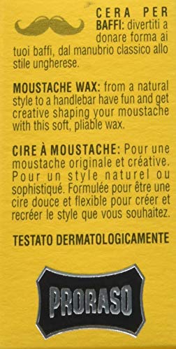 Proraso Moustache Wax, 0.5 oz (Pack of 1)