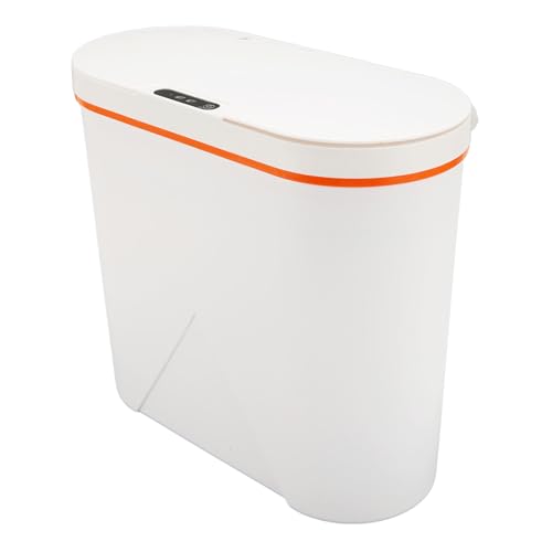 BROLEO Automatic Trash Can, Minimalist 15L Refillable Wide Mouth Trash Can with Essential Oil Diffuser for Bathroom, BROLEOg43w2of5tp