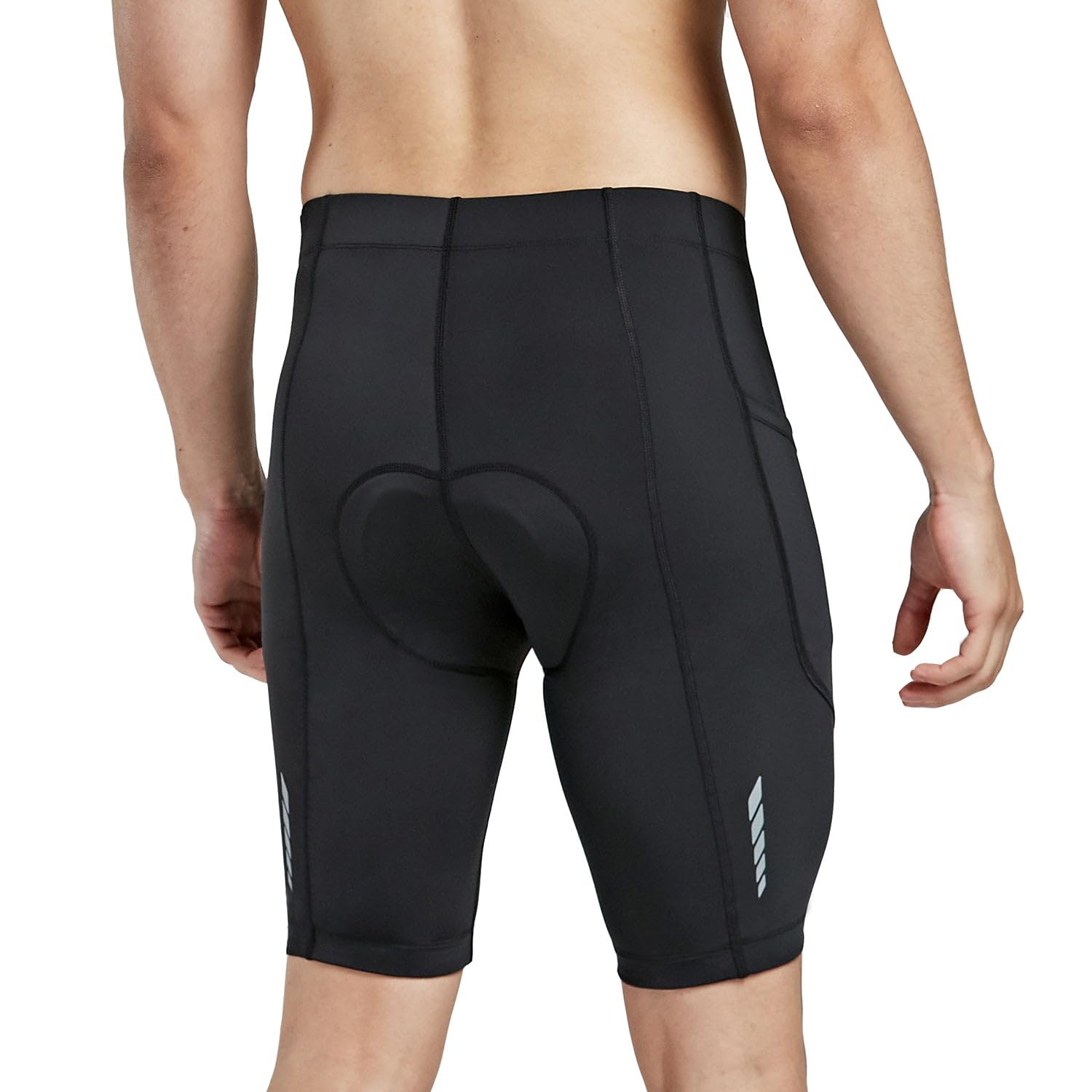 BALEAF Mens Cycling Shorts 4D Padded Bike Shorts MTB Liner Bicycle Road Biking Pockets Grey L