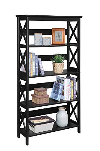 Convenience Concepts Oxford 5 Tier Bookcase, Black