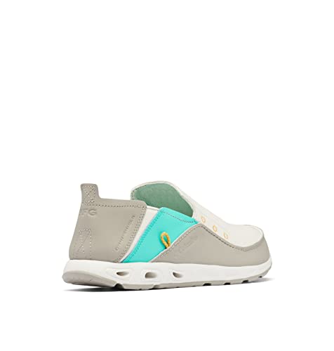 Columbia Men's Bahama Vent PFG Boat Shoe, Cloud Grey/Electric Turquoise, 9.5