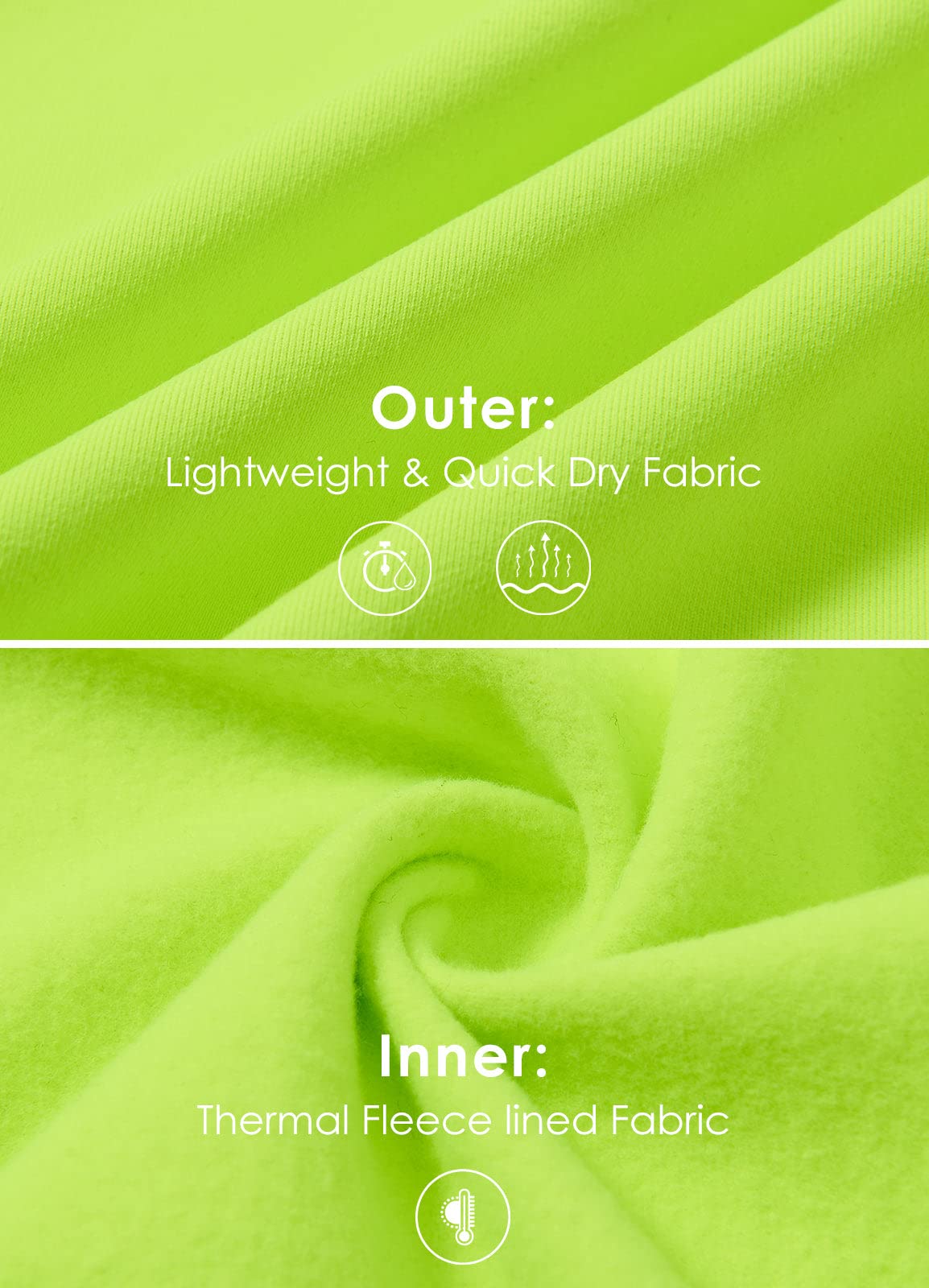 BALEAF Women's Thermal Cycling Jersey Long Sleeve Winter 4 Pockets Bike Fleece Jackets Windproof Cold Weather Fluorescent Yellow XXL