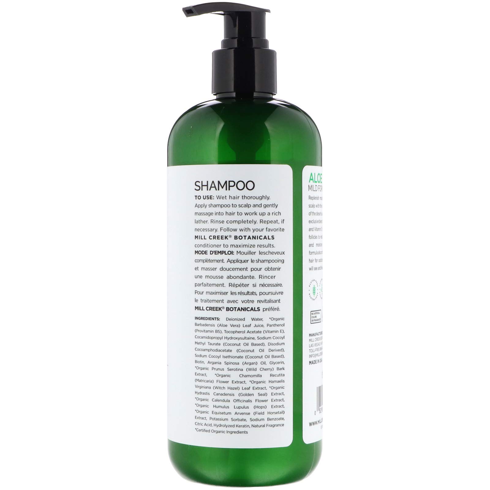 Mill Creek Aloe Vera Shampoo, 16 Ounce - 6 per case.