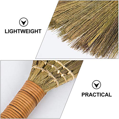 BESPORTBLE 2Pcs Straw Broom Dust Brush Small Broom Little Broom Hand Broom Floor Sweeping Broom Cleaner Desktop Cleaning Tool