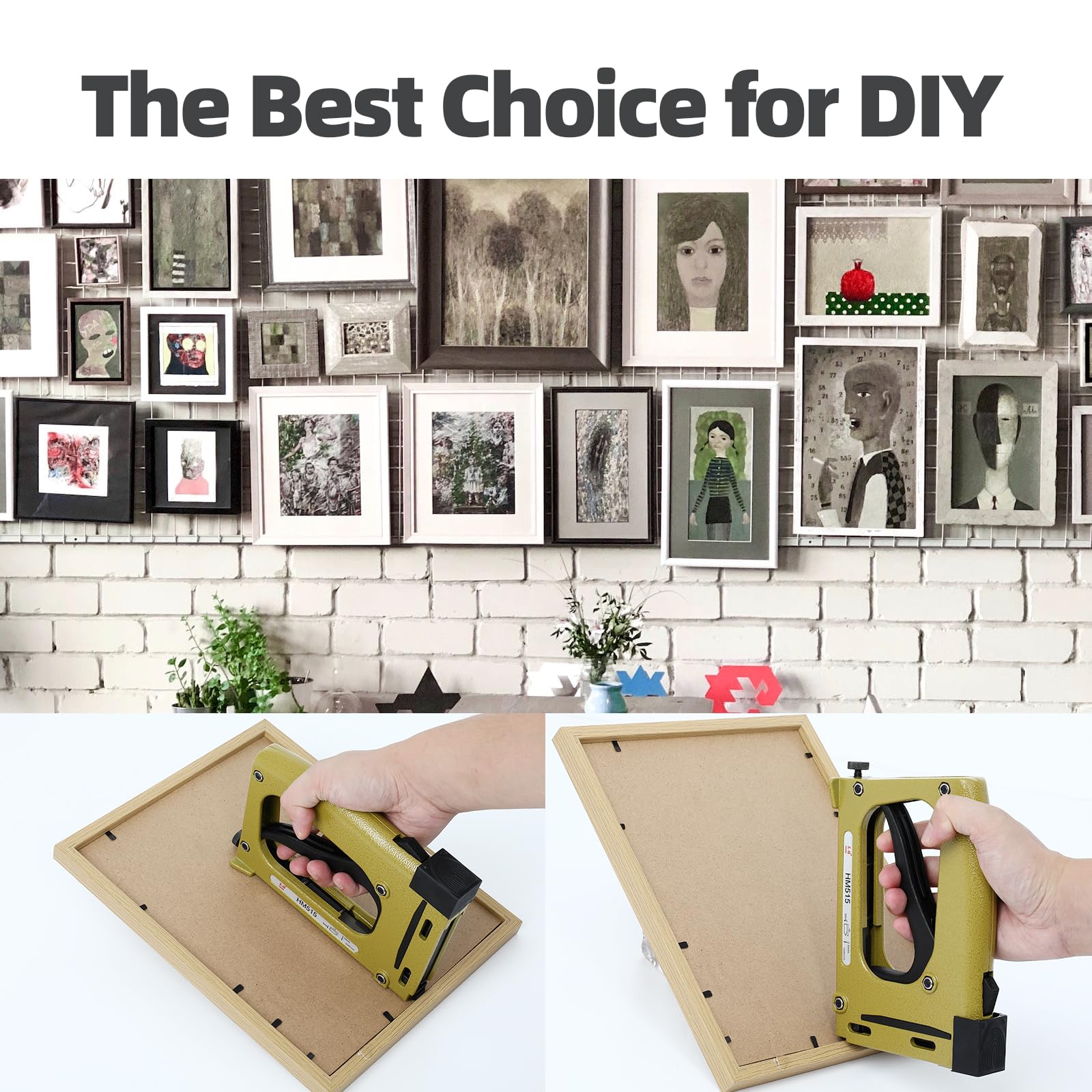 Point Driver for Framing Tool, Nail Gun for Photo Frame, Household Small DIY Tools 1000 Points for Flexible and Rigid Framers