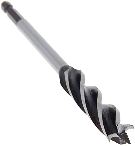 Auniwaig Auger Drill Bit Wood Hex Shank 14mm Cutting Dia High Speed Steel for Electric Bench Drill Woodworkingpentry