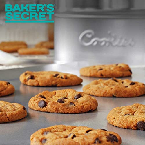 Baker's Secret Extra Thick -2.7mm- Pure Aluminum Large Flat Cookie Sheet 18" x 14", 100% Recycled Aluminum Flat Baking Sheet Commercial Grade Flat with hanging hole- The Natural Aluminum Collection