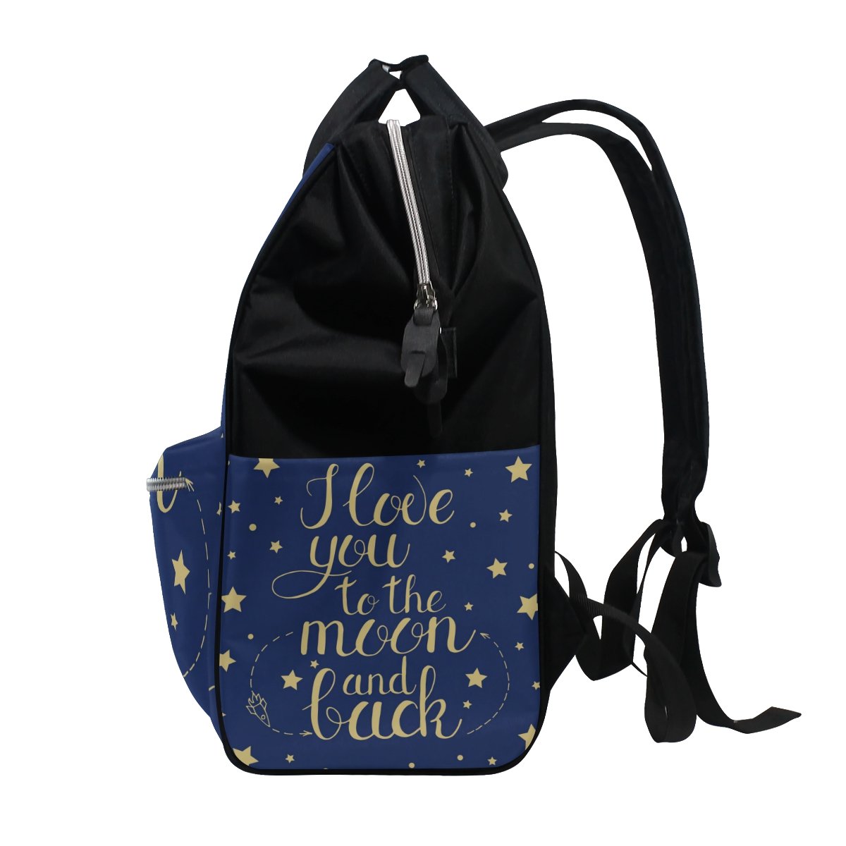 My Little Nest Large Capacity Baby Diaper Bag I Love You to The Moon and Back Durable Multi Function Travel Backpack for Mom Girls