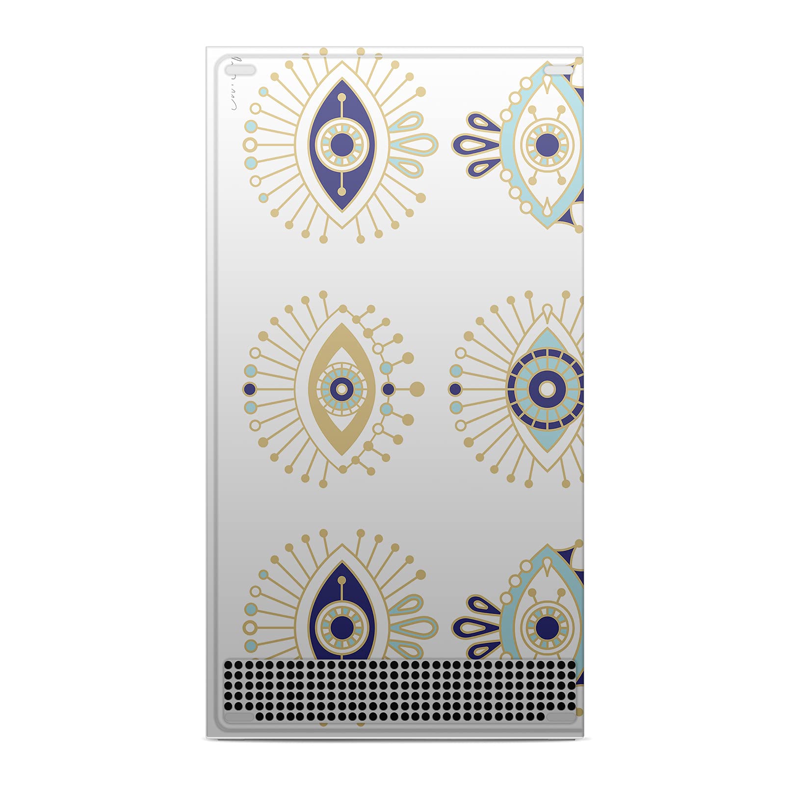 Head Case Designs Officially Licensed Cat Coquillette Blue Gold Art Mix Vinyl Sticker Gaming Skin Case Cover Compatible with Xbox Series S Console and Controller Bundle