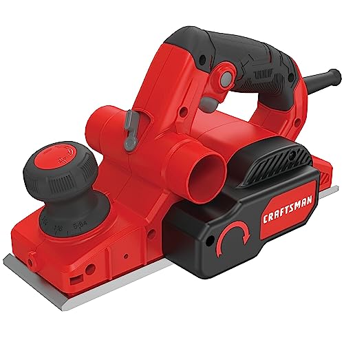 CRAFTSMAN Wood Planer, Hand Planer with Blades, Wrench and Edge Guide, 5/64-inch, 16,500 RPM, 6 Amp, Corded (CMEW300)