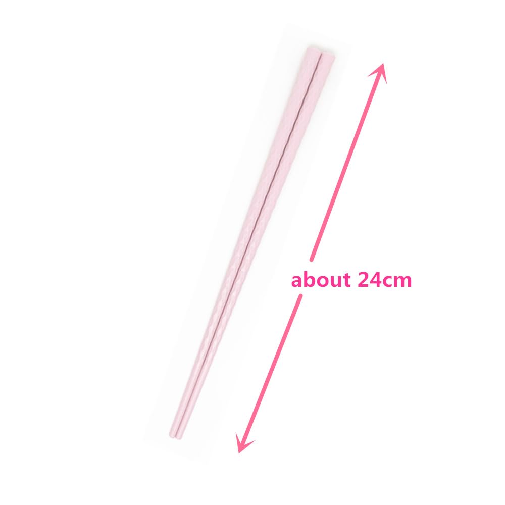 Koolemon Fiberglass Reusable Chopsticks, Non-Slip,Diamond Design (5)