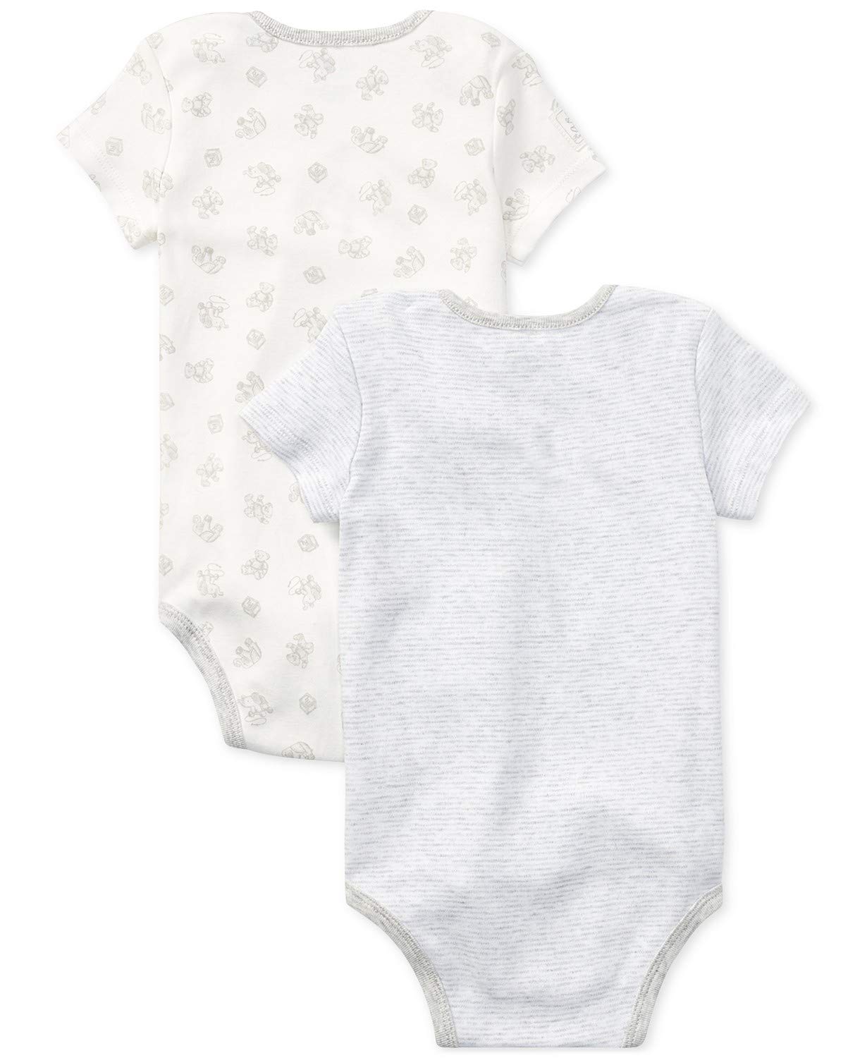 Ralph Lauren Baby Boy/Girl Neutral Cotton Set - 2 Pack Grey (12 Months)