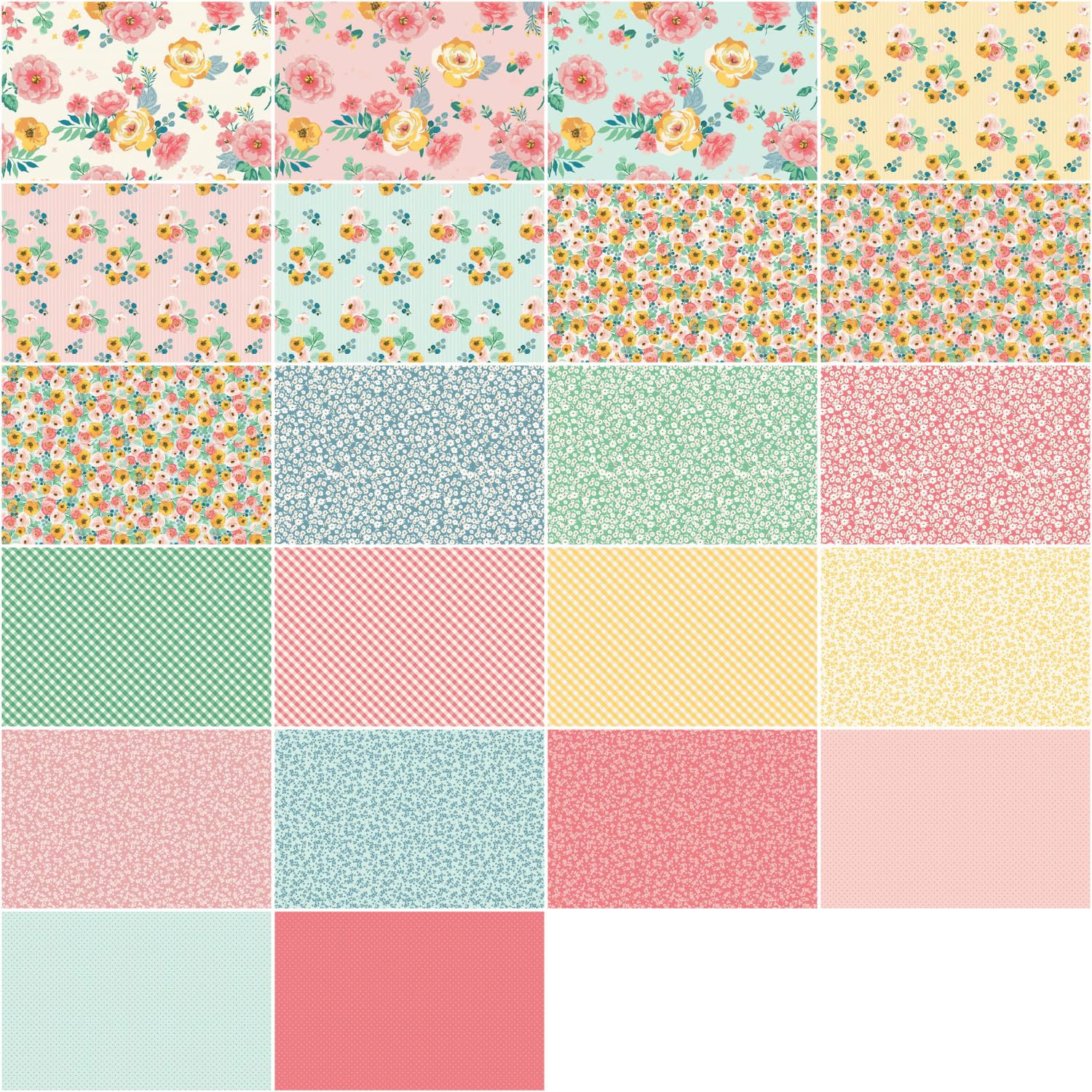 My Mind's Eye Spring Gardens Rolie Polie 40 2.5-inch Strips Jelly Roll Riley Blake RP-14110-40
