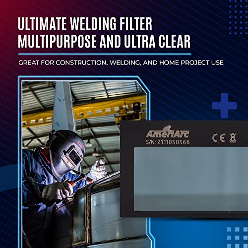Auto-Darkening Welding Filter For Mask 2x4 - Shade 11, Filtering Lens Fits Most Helmets and Pipeliner Hood