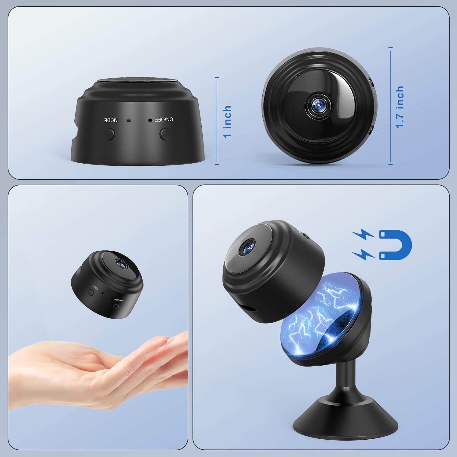 Binicrd Hidden Camera Detector - HD 1080P Camera for Home Security