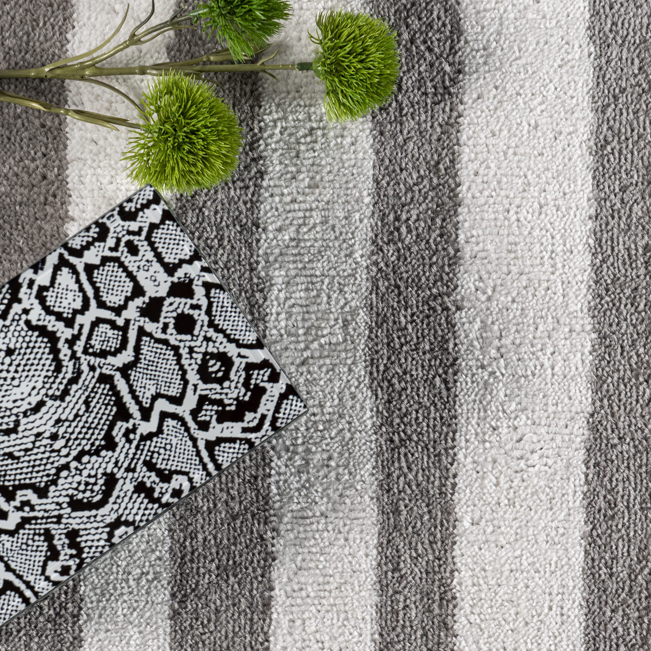 nuLOOM Sena Modern Rainbow Area Rug, 9x12, Light Grey
