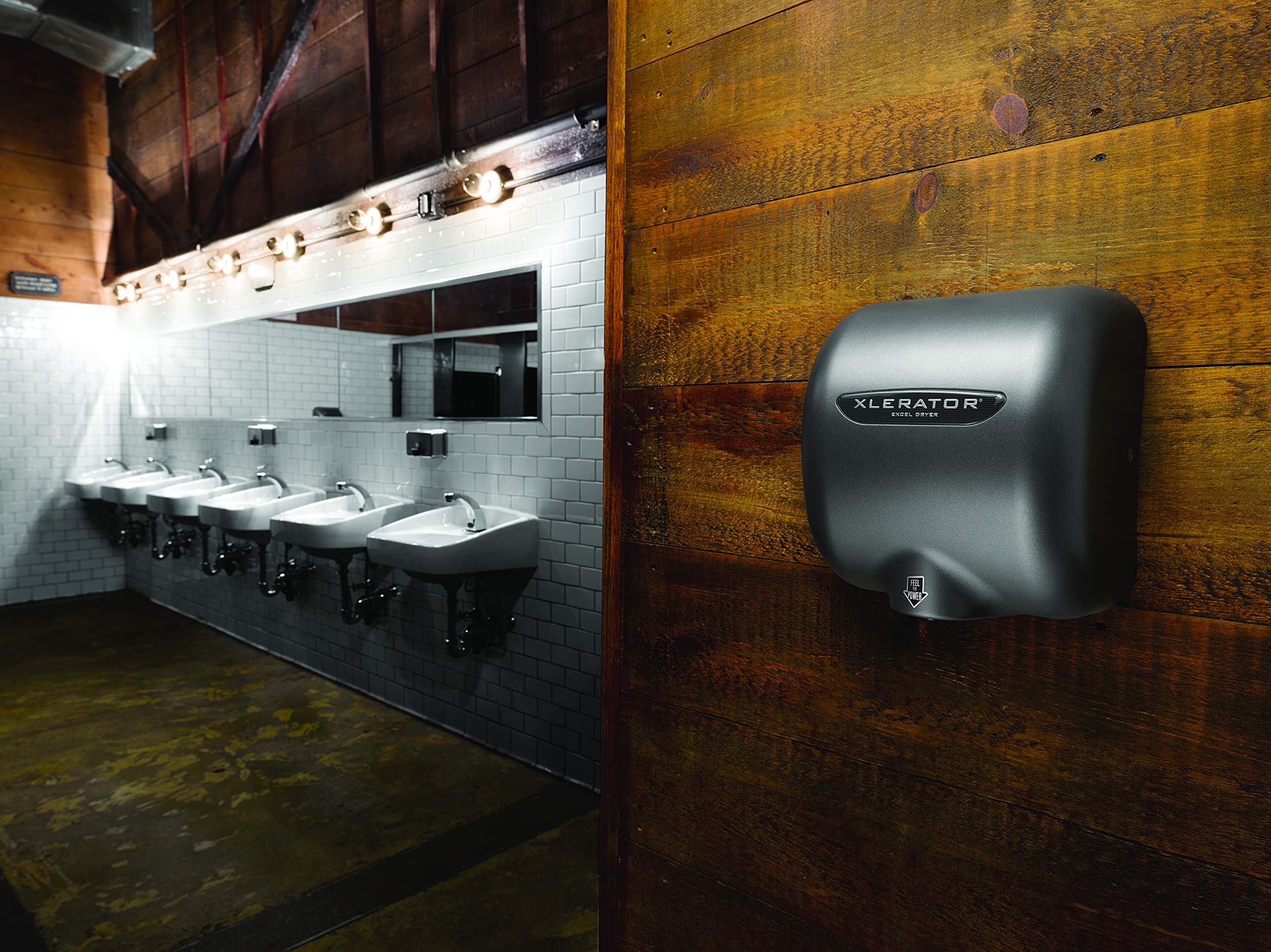 XLERATOR XL-GR Automatic High Speed Hand Dryer with Graphite Cover and 1.1 Noise Reduction Nozzle, 12.5 A, 110/120 V