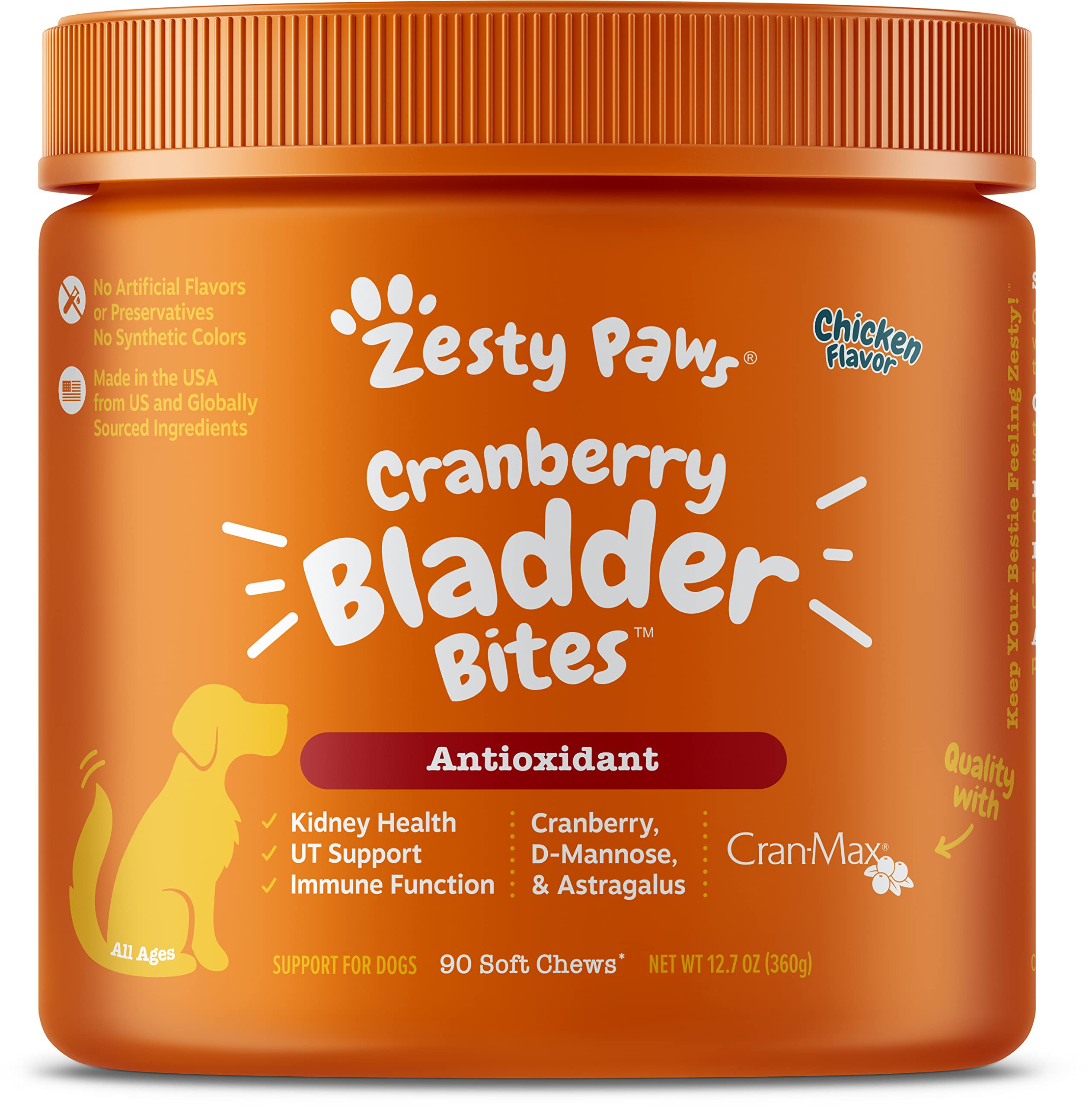 Cranberry for Dogs - UT Incontinence Support + Immune Health Dog Antioxidant + Liver & Kidney Support Supplement for Dogs - with Milk Thistle Extract