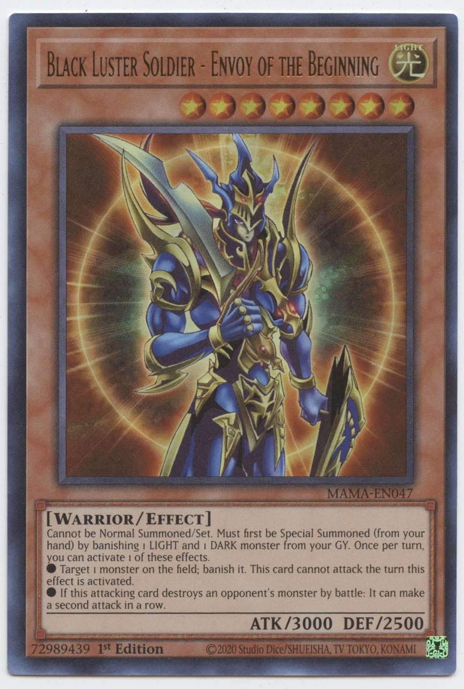 Black Luster Soldier - Envoy of The Beginning - MAMA-EN047 - Ultra Rare - 1st Edition