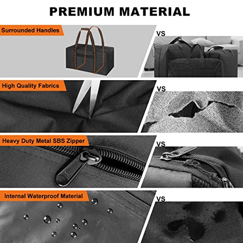 COOLBEBE 24" Sports Duffle Bag - 53L Travel Duffel Tote Bag with Upgrade Zipper Weekender Overnight, Durable & Water Resistant, Camping duffle Black