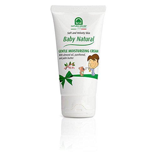 Natura House Baby Natural Gentle Moisturizing Cream - Light Scent – Baby Moisturizer with Shea Butter, Almond Oil, Palm Butter, Vitamins - Made in Italy – Hypoallergenic, Dermatologist Tested, 1.69 oz