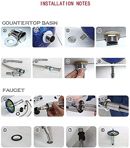YOtat Tempered Glass Sink, Hotel Sink, Bath om Toilet Basin, Household Hotel Kitchen Accessories (A)