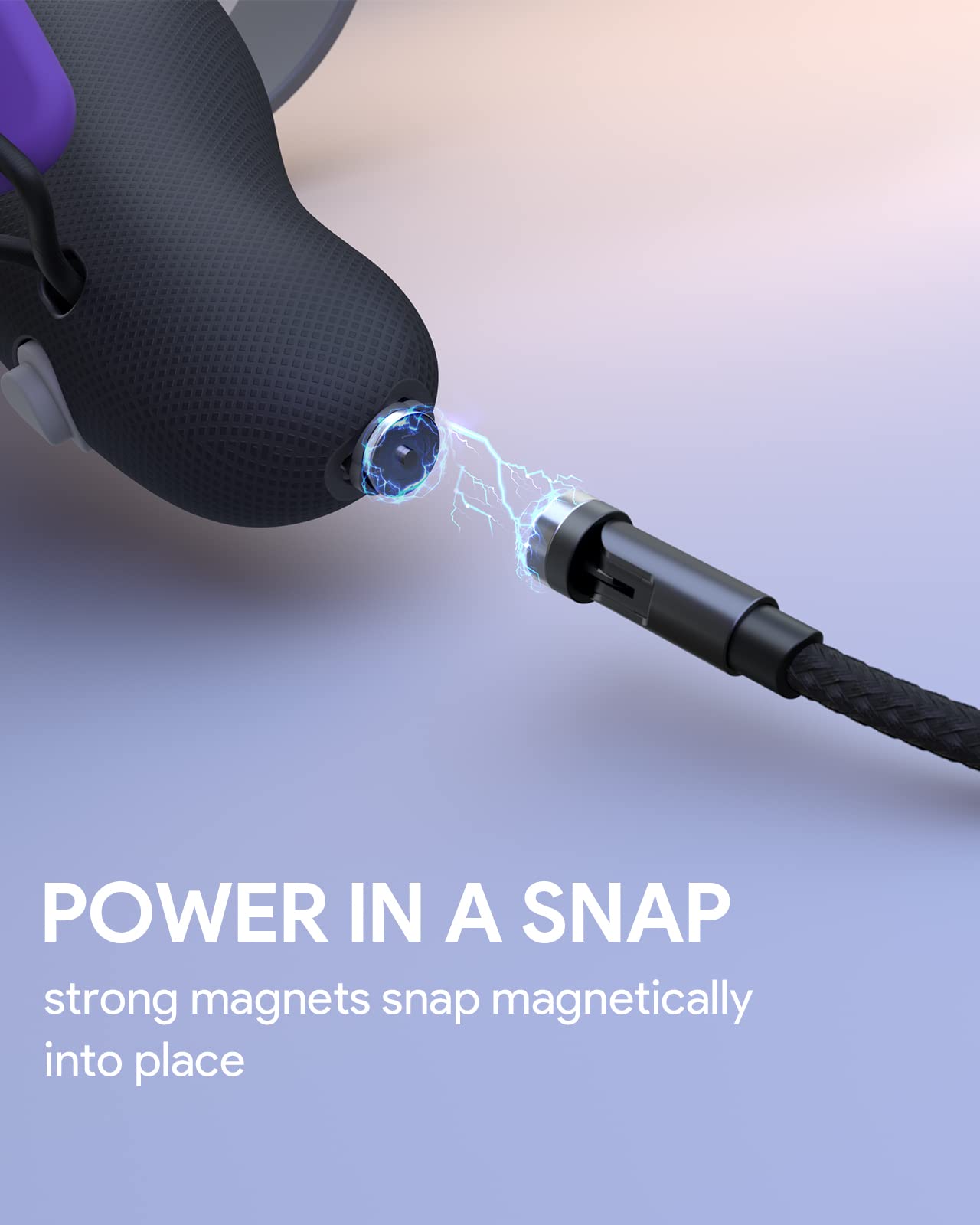 Aubika x JayBratt Rechargeable Controller Grips Cover for Meta/Oculus Quest 2 Accessories, Magnetic Charging Cable with Rotating End, suitable for any hand