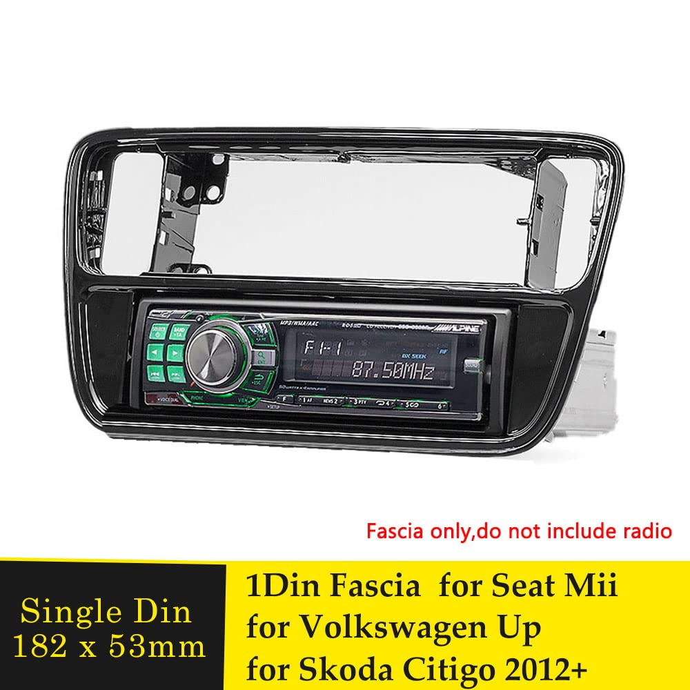 BANDOX 1 Din Car Radio Fascia for VW UP for Seat MII for Skoda Citigo 2012+ DVD Audio Adapter Frame Bezel Panel Installation Dash Kit