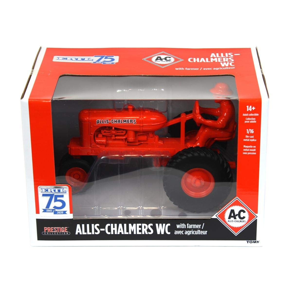 ERTL 1/16 75th Anniversary Allis Chalmers WC with Farmer Man 16402