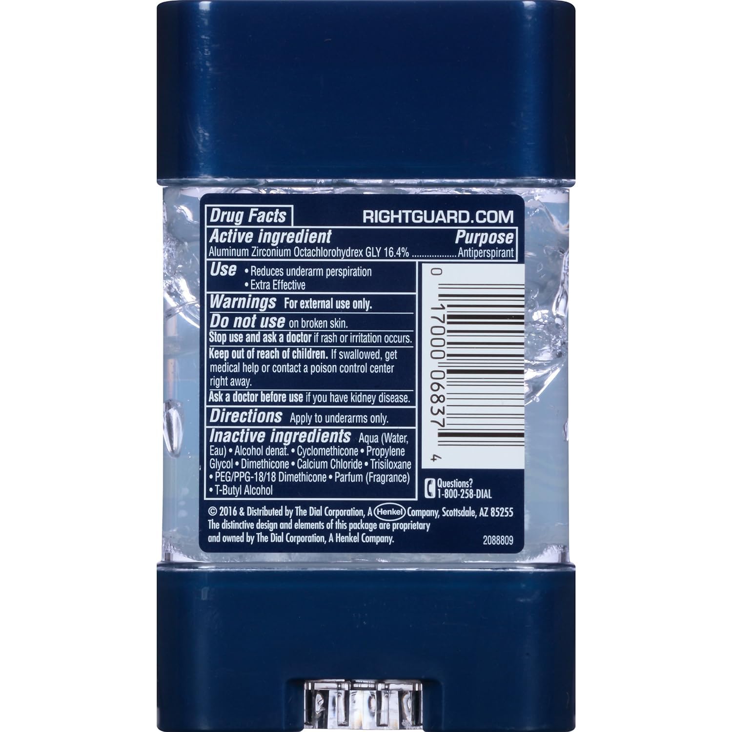 Right Guard Sport 3D Odor Defense, Anti-Perspirant Deodorant Clear Gel, Fresh 3 oz (Pack of 5)