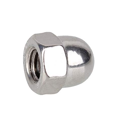BQLZR 304 Stainless Steel Cap Acorn Hex Nut M6 Right Hand Threads Marine Replacement for 2007 XC90 Plate,Replacement for 2009 S-60 Pack of 10