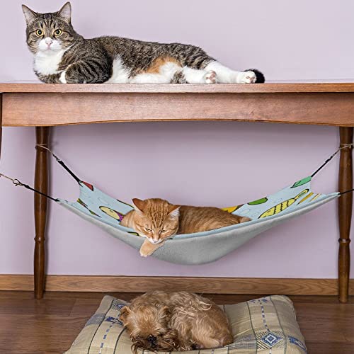 Color Fish Pet Hammock Bed Guinea Pig Cage Hammock Small Animal Hanging Bed for Ferret, Chinchilla, Puppy and Other Small Animals