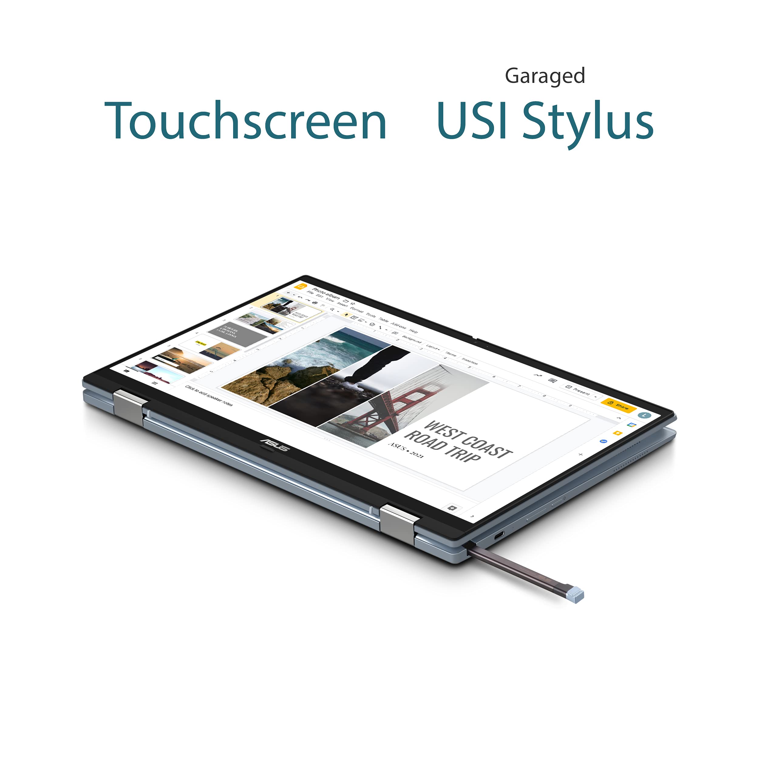 ASUS Chromebook Flip CX5, 14" Touchscreen FHD Display, Intel Core i7-1160G7 Processor, 512GB PCIe SSD, 16GB RAM, USI Stylus, Wi-Fi 6, Aluminum, CX5400FMA-DN762T-S (Renewed)