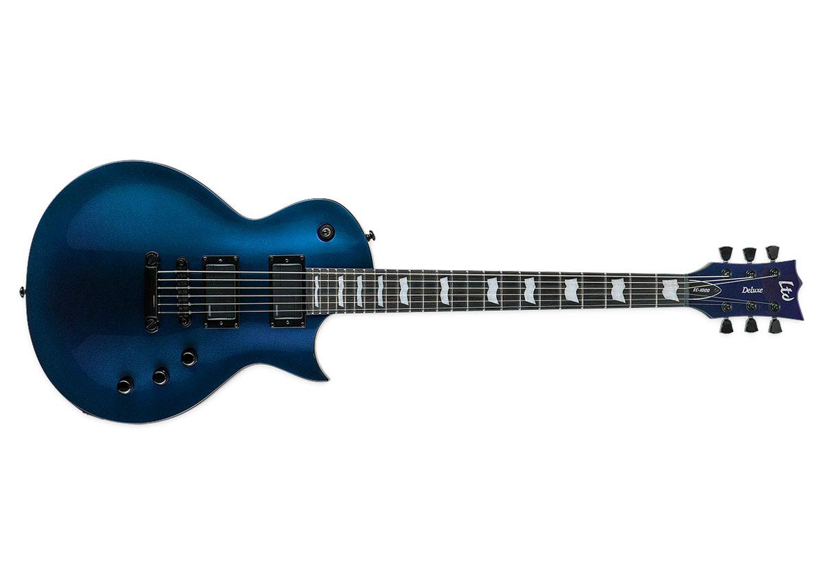 ESP 6 String LTD Deluxe EC-1000 Electric Guitar, Violet Andromeda, Right, (LEC1000VLAND)
