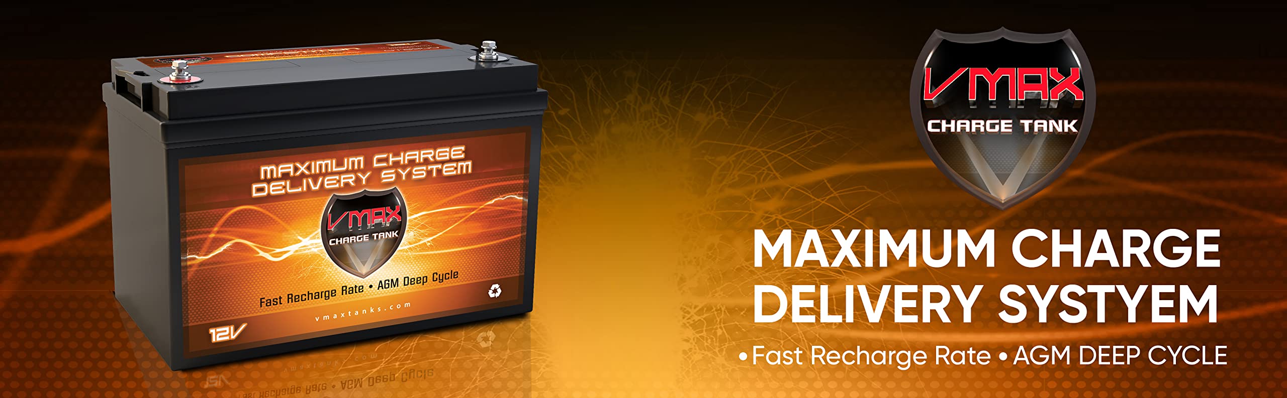 QTY2 VMAX MR137-120 12V 120AH AGM Deep Cycle Group 31 Batteries for Minn Kota Riptide RT80/T Saltwater Transom Mount 24V 80lb Trolling Motor