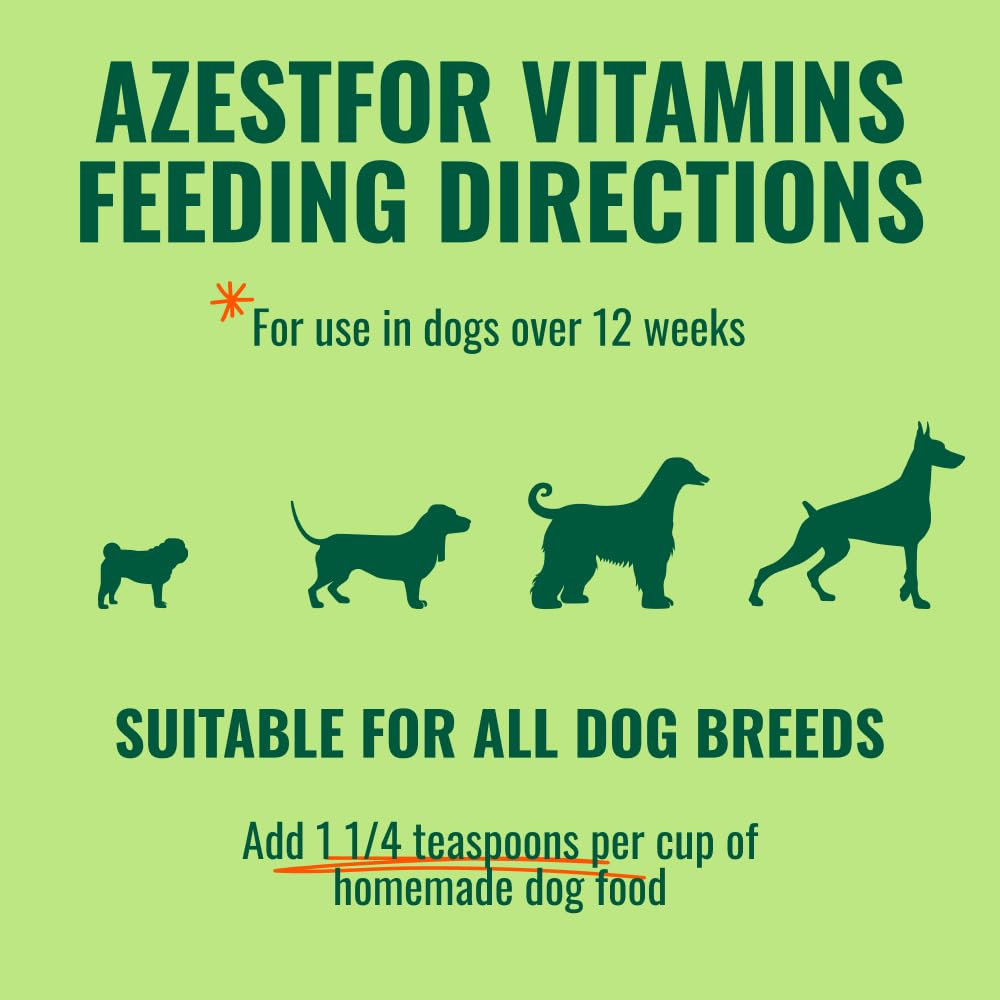Dog Vitamins Supplements Raw and Homemade Dog Food Multivitamins Minerals Powder 1lb Veggie Flavor