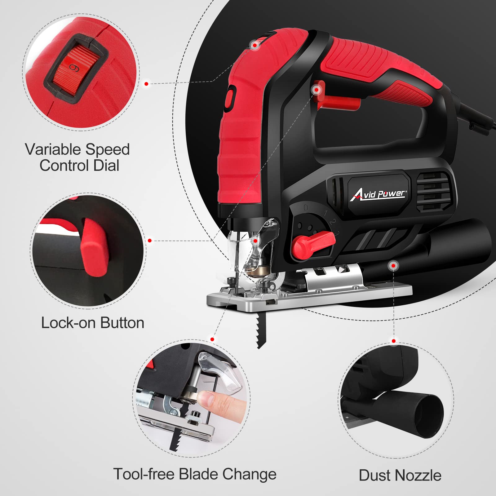 AVID POWER Rotary Tool Bundle with 7.0A 3000 SPM Jig Saw