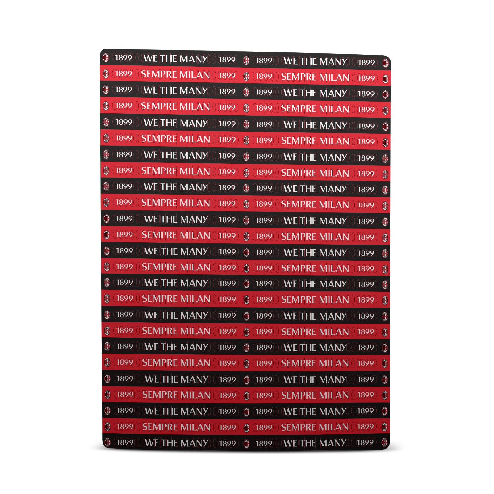 Head Case Designs Officially Licensed AC Milan Sempre Milan 1899 Art Matte Vinyl Faceplate Sticker Gaming Skin Decal Cover Compatible With Sony PlayStation 5 PS5 Digital Edition Console