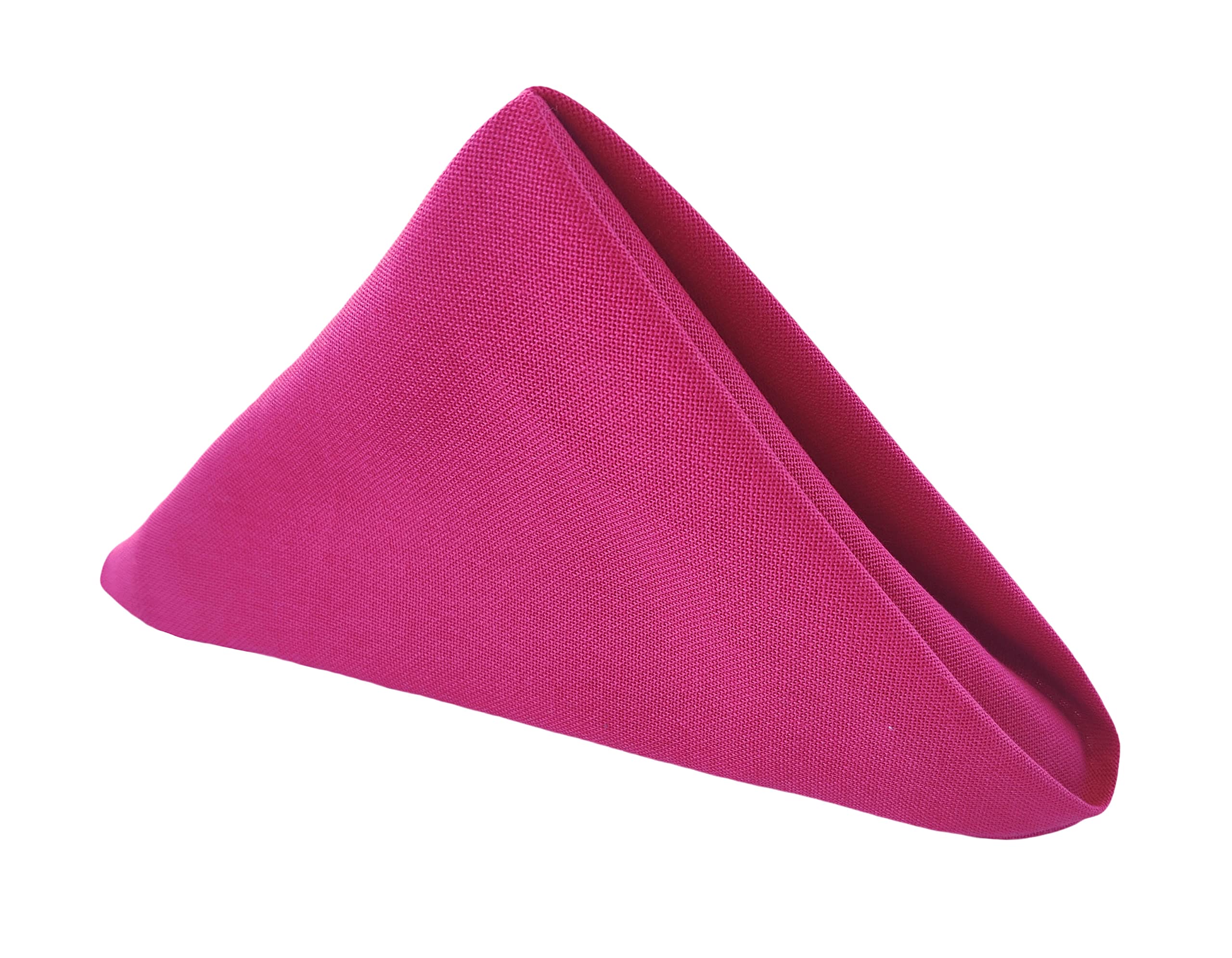 AVKA Studio 100% Cotton Dinner Napkins - Fuchsia Pink Cloth Napkins - 18x18 - Set of 6 - Bright Fabric Napkins for Kitchen or Dining Table - Everyday use, Picnics, Valentines Day - Washable Reusable