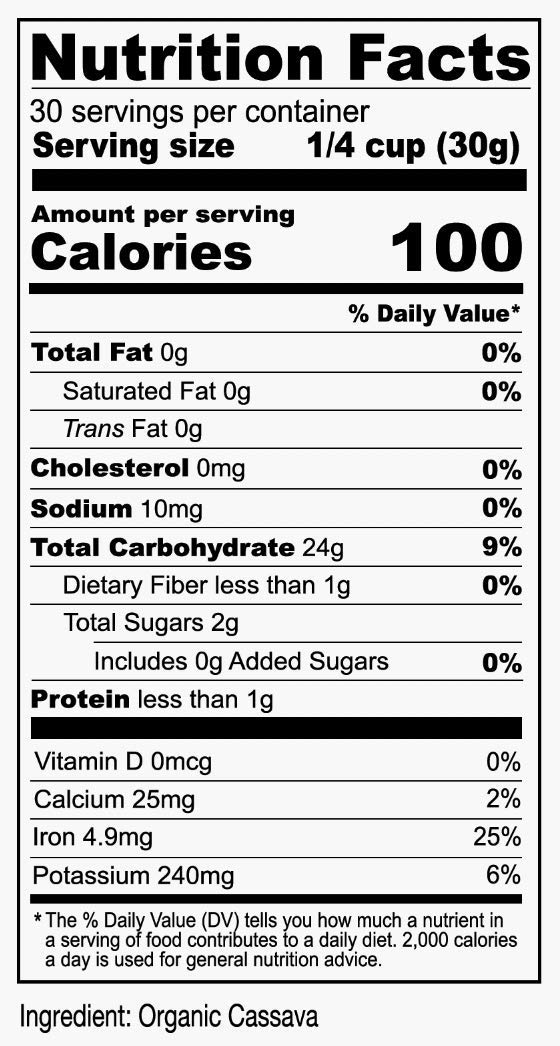 Anthony's Organic Cassava Flour, 2 lb, Batch Tested Gluten Free, Vegan, Non GMO