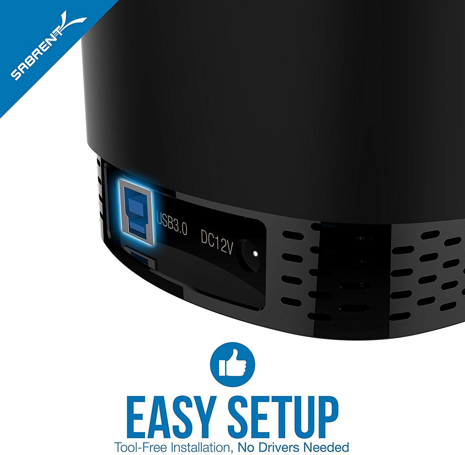 SABRENT USB 3.0 4 Bay 2.5” Hard Drive/SSD Docking Station with Fan (DS-4SSD)