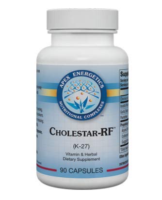 Apex Energetics Cholestar-RF 90ct (K-27) maintains Cholesterol Levels Already in The Normal Range | Key Ingredients Include Chromium, inositol hexanicotinate, Garlic Extract, and pantethineQQ