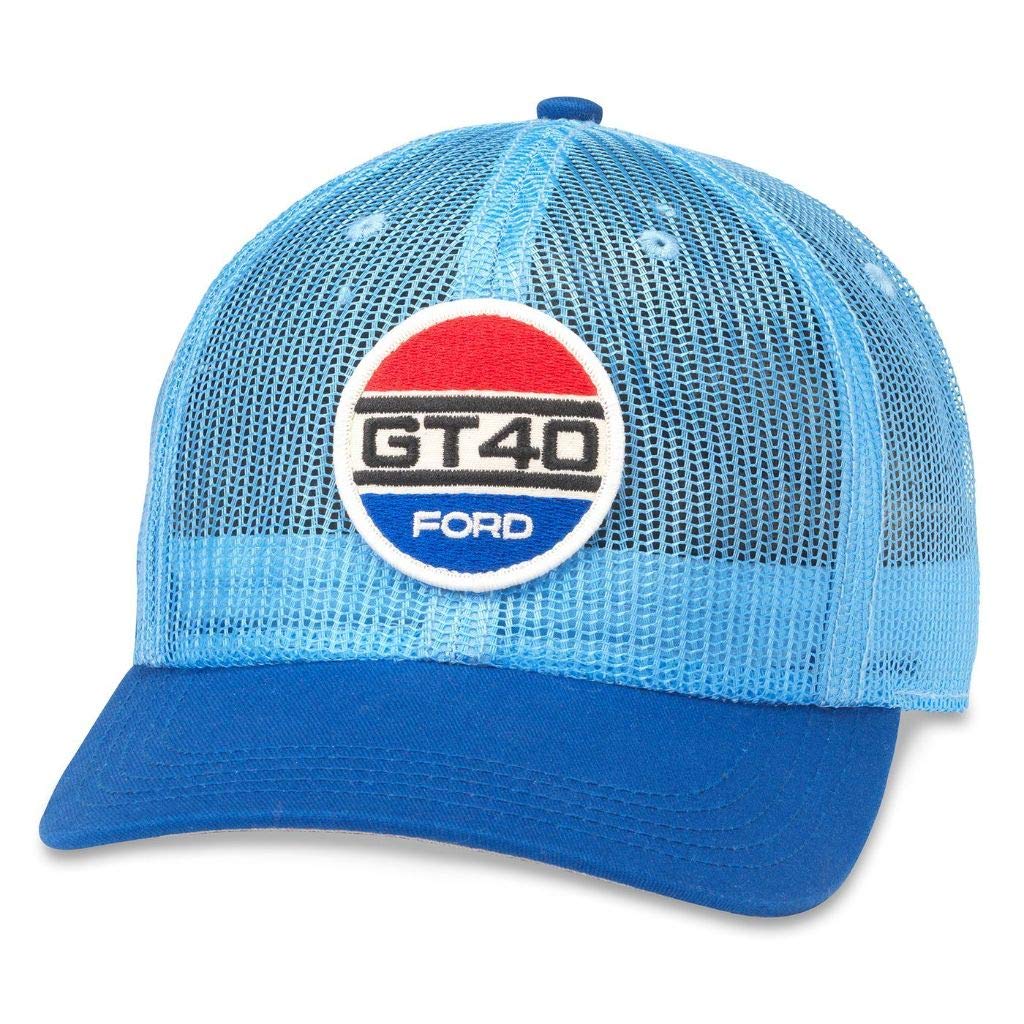 AMERICAN NEEDLE Tucker Ford GT40 Mesh Snapback Baseball Trucker Hat (21004A-GT40-LBRY)