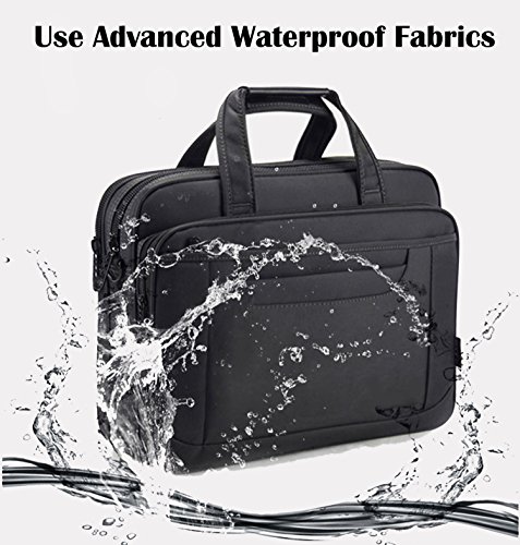 Briefcase Bag 15.6 Inch Laptop Messenger Bag Business Office Bag for Men Women, Waterproof Stylish Nylon Multi-Functional Shoulder Bag fit for Computer Notebook MacBook Hp Dell Lenovo Asus Apple