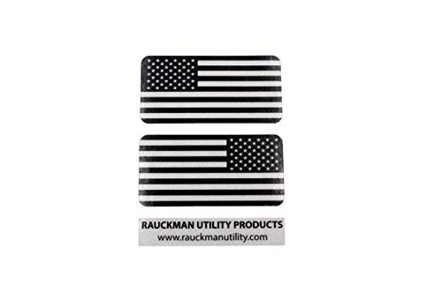 Black Ops Reflective USA Flag Hard Hat Stickers - Engineer Grade - 1" x 2" - Qty 2 - Made in The USA