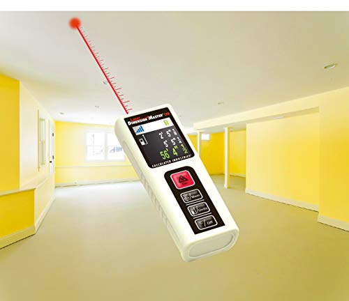 Calculated Industries 3356 Laser Dimension Master 130 Compact Digital Distance Measurer with 130-foot Range and Bright Color Display for Real Estate and Interior Design Pros