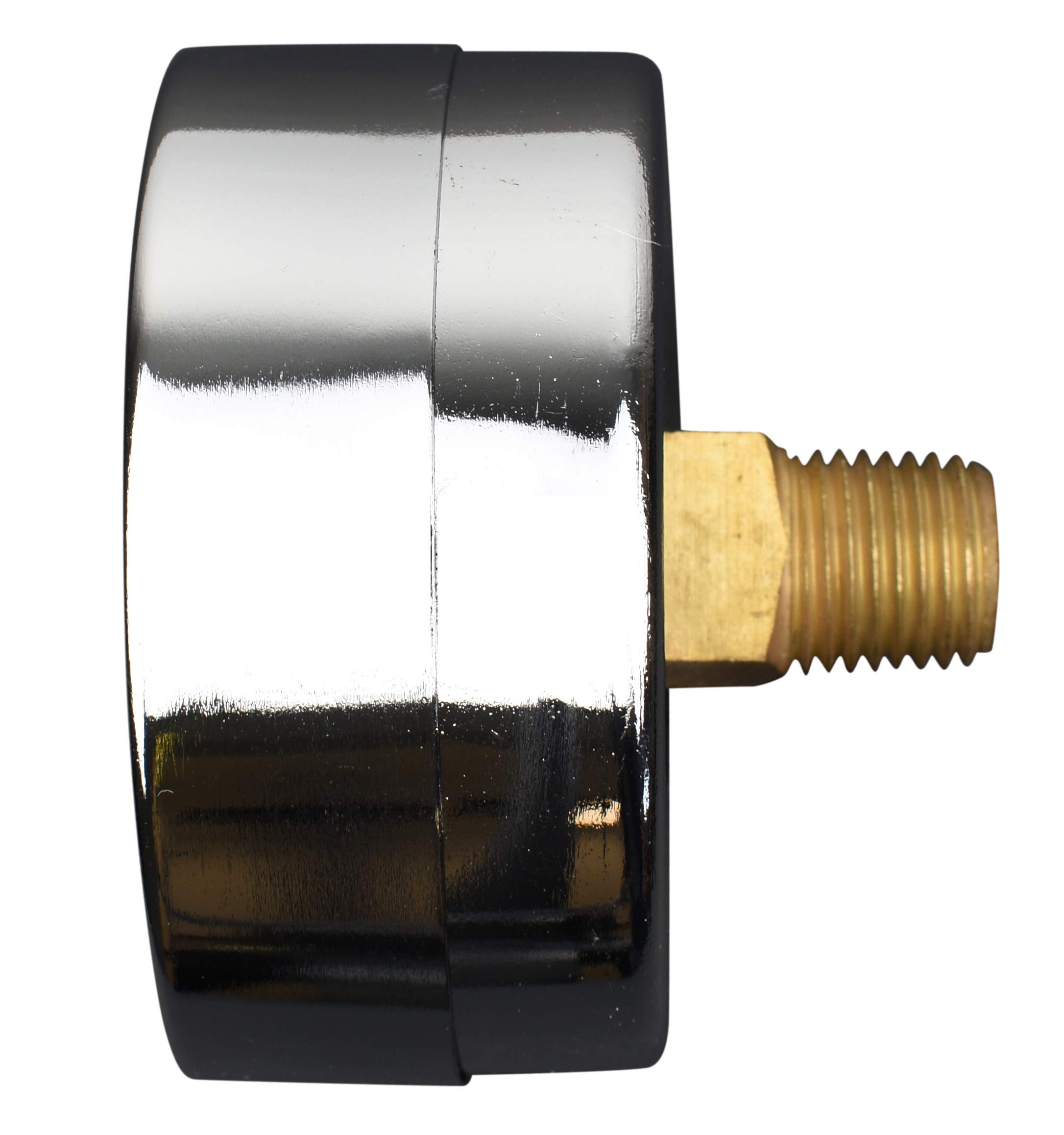 CARBO Instruments 2-1/2" Pressure Gauge, Chrome Plated Steel Case, Dry, Compound Vacuum -30 Hg - 0-30 psi Back Mount 1/4" NPT