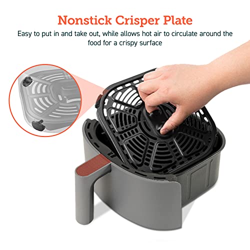 COSORI Air Fryer 4 Qt, 7 Cooking Functions Airfryer, 150+ Recipes on Free App, 97% less fat Freidora de Aire, Dishwasher-safe, Designed for 1-3 People, Lite 4.0-Quart, Smart, Truffle Gray