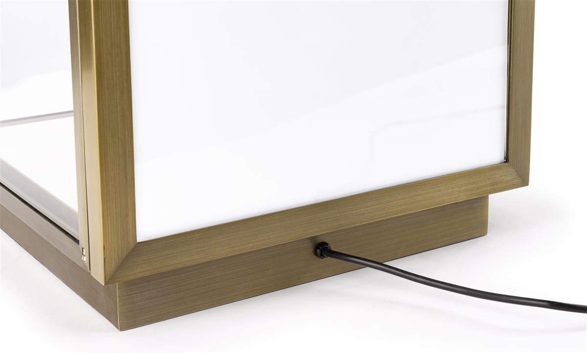 Displays2go Tabletop Glass Display Cases with LED Lighting β Bronze (DC1620SGSS)